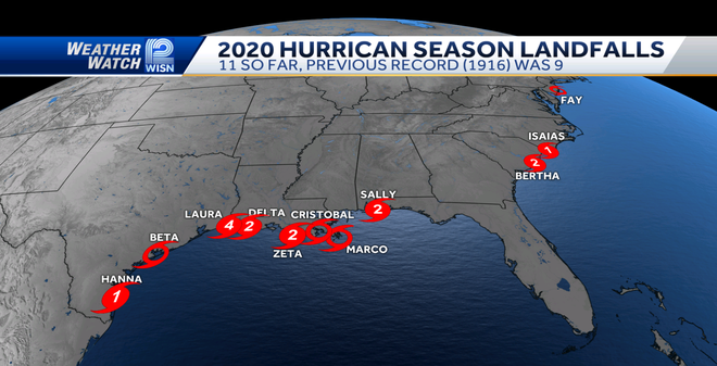 Hurricane Zeta and 2020's historic hurricane season