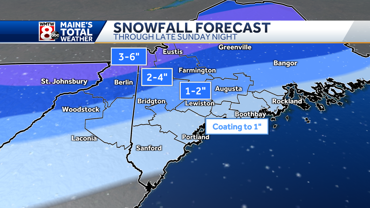 Late day snow with a blast of cold air