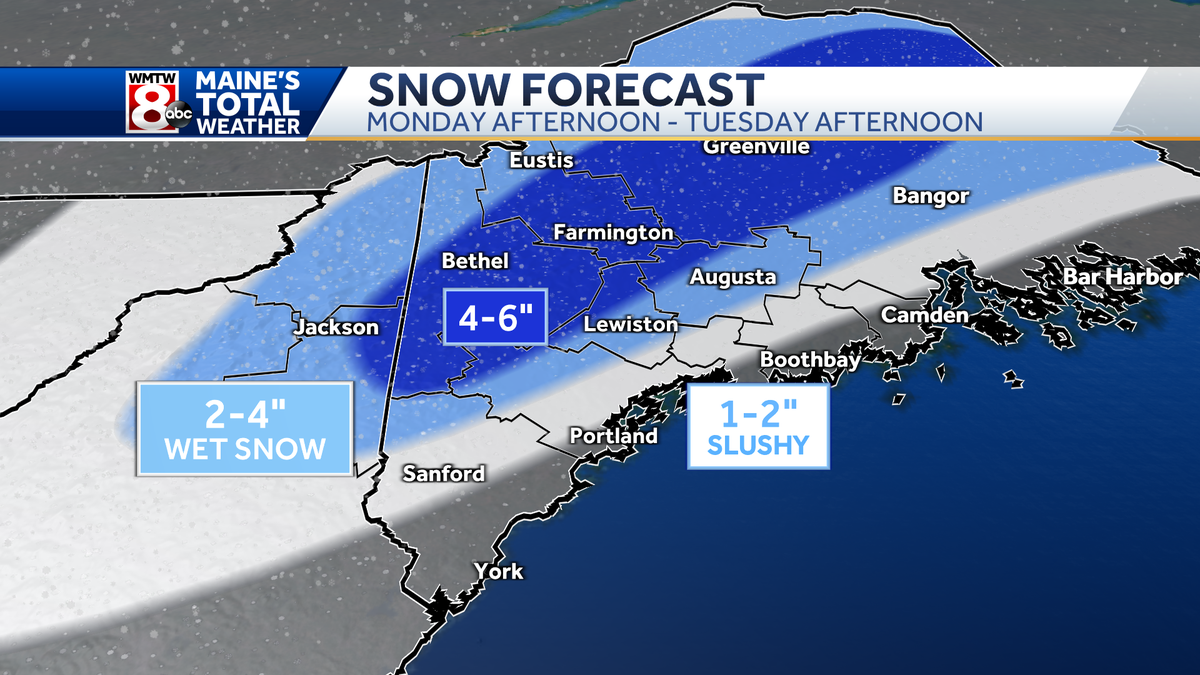 Messy storm brings rain, wet snow to Maine