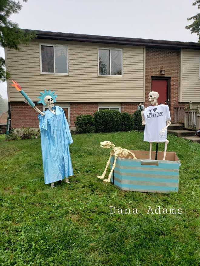 House in Hamilton creating different skeleton displays everyday this ...