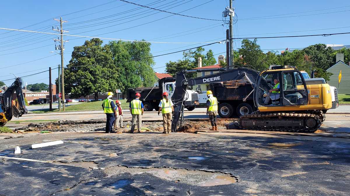 Greensboro: water main breaks prompt road closure Tuesday morning