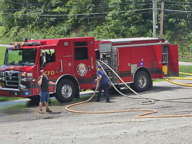 Kansas City Fire Department battles house fire at E. 77th Street