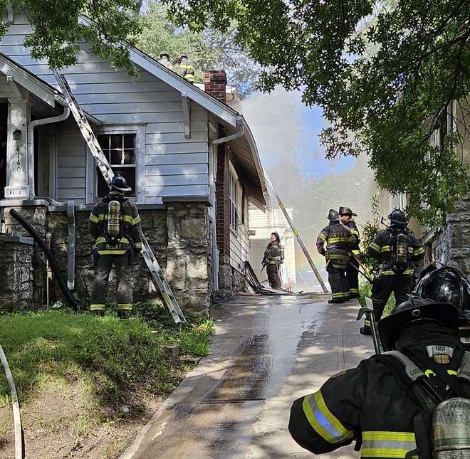 KCFD says 1 adult and 3 children displaced in house fire on Benton Ave.