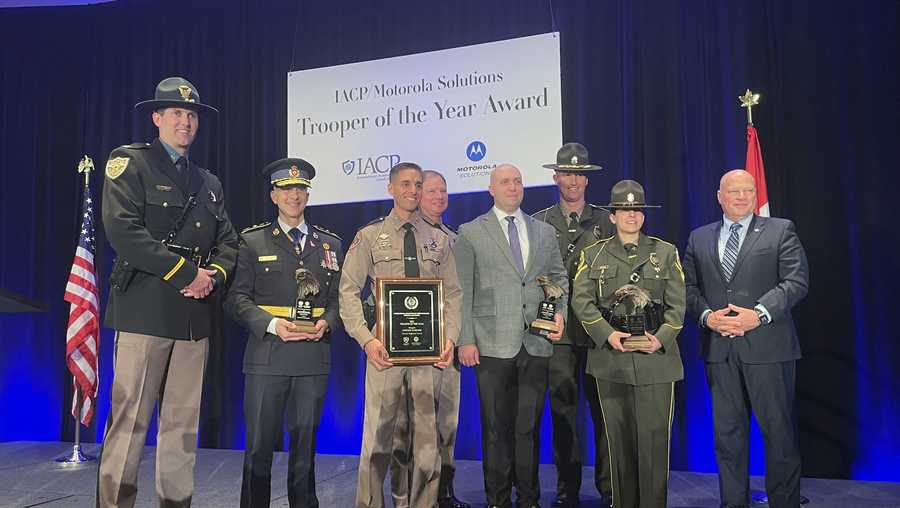 Vermont State Trooper Michelle Archer attends Trooper of the Year ceremony