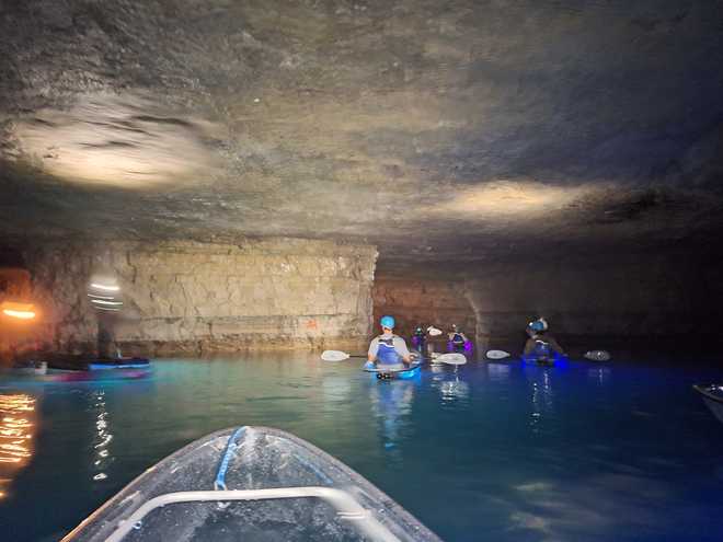 This Red River Gorge kayaking tour takes you through an underground cave