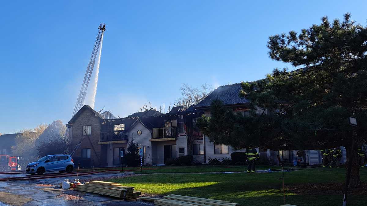 Waukesha apartment fire destroys multiple units, injures firefighter