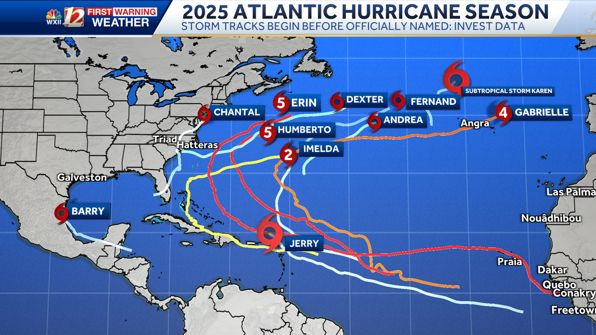 Tropical Update on Jerry, Karen: Maps, models and forecast track