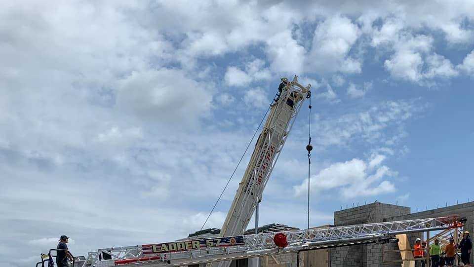 One person rescued from construction site roof in Boca Raton
