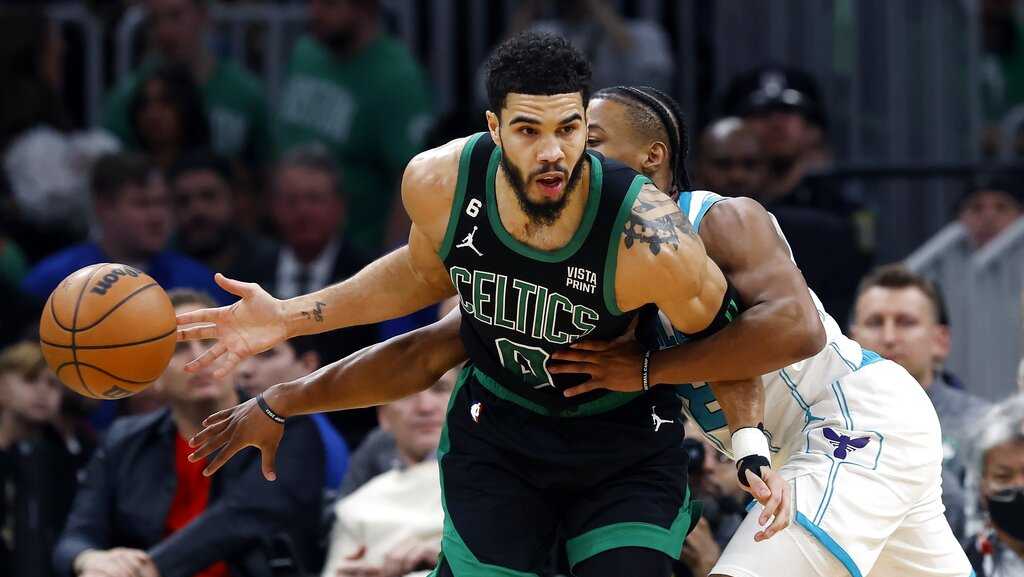 Tatum scores 41 as Celtics beat Hornets, sweep season series