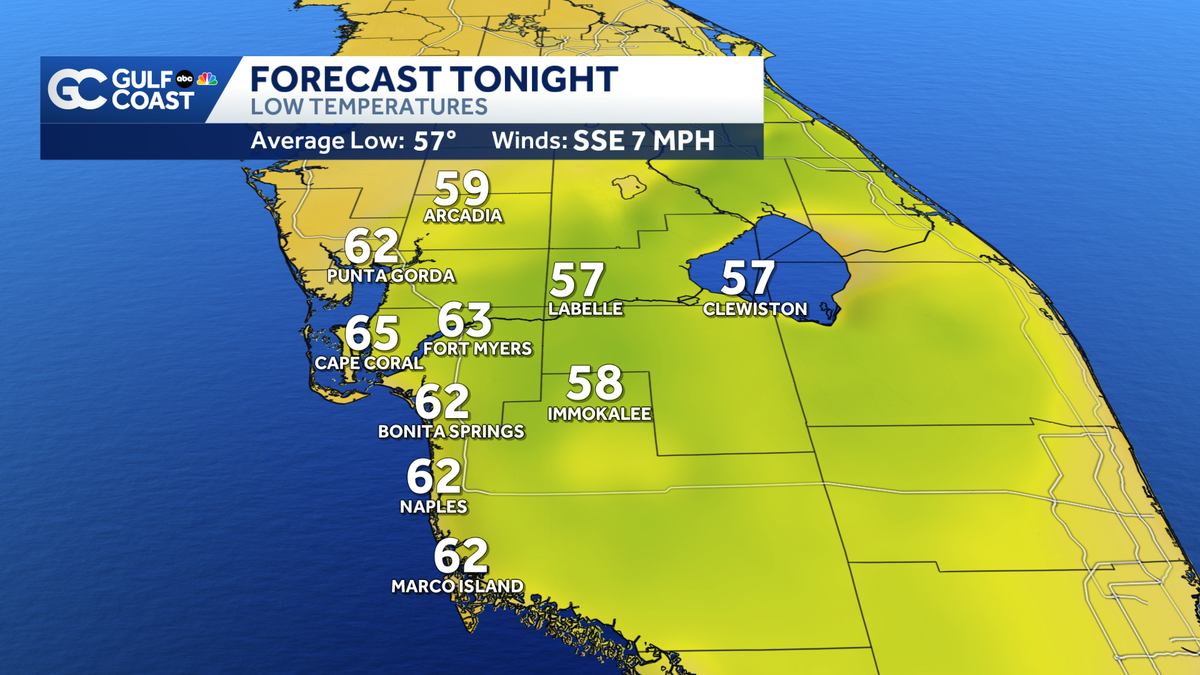 Mostly dry and mild Saturday night; Tracking cold front Sunday afternoon