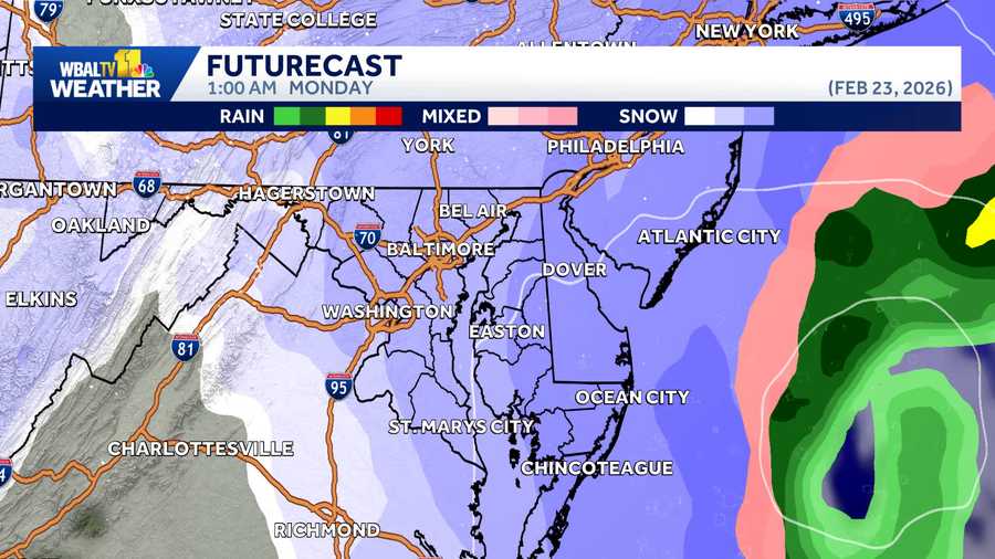 Baltimore weather: Heavy snow Sunday night as it gets colder