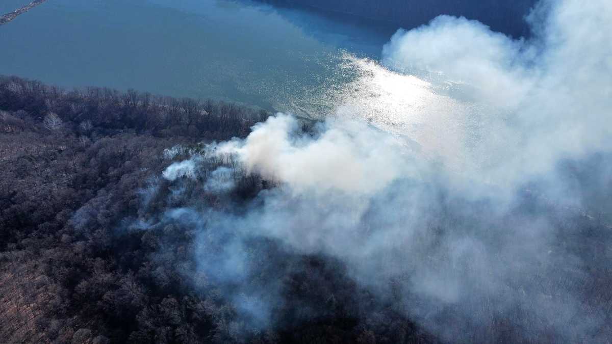 Crews battle two large brushfires in Lancaster County