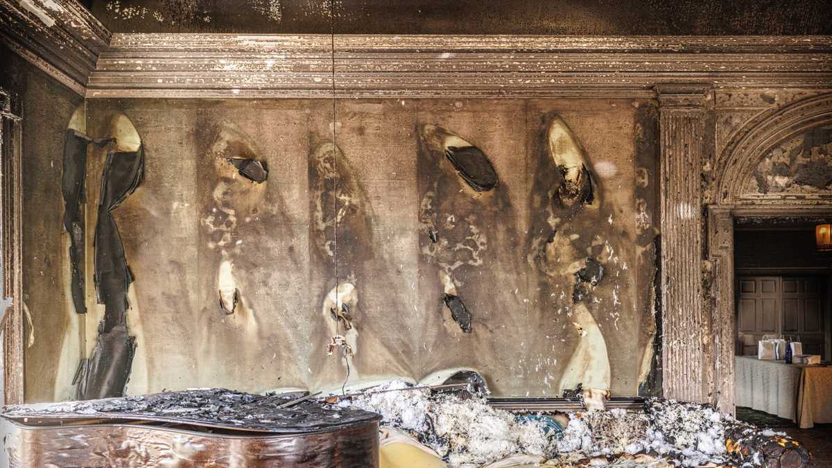 PHOTOS: Governor's residence damaged in fire, arson investigation underway