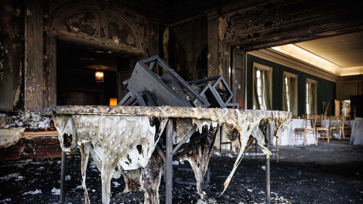 PHOTOS: Governor's residence damaged in fire, arson investigation underway