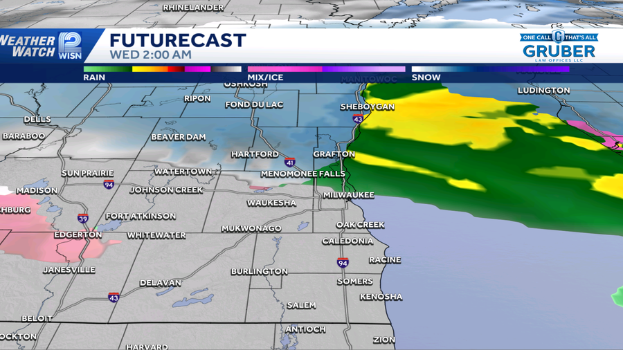 SE Wisconsin hour-by-hour forecast: Tuesday into Wednesday