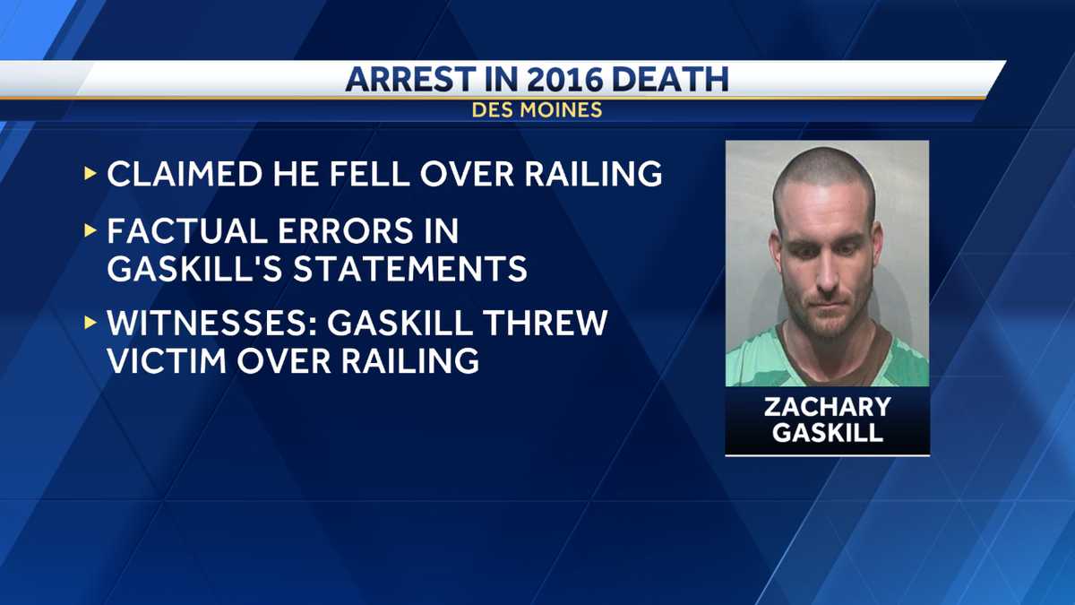 Witnesses say Gaskill threw Des Moines architect over railing