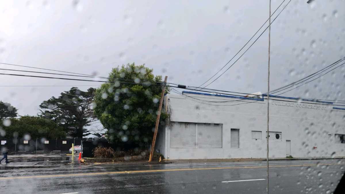 Downed power lines close Del Monte Ave near El Estero