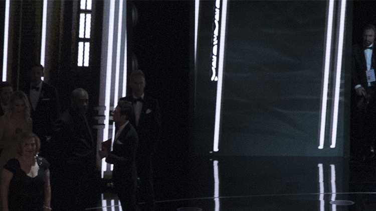 Whoops face: Expressions of surprise, chagrin from the Oscars screw up
