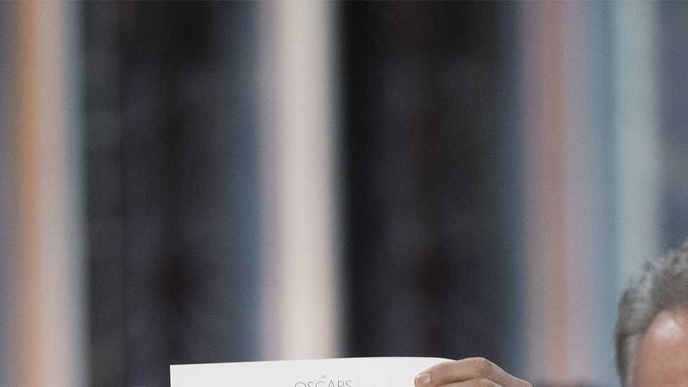 Whoops face: Expressions of surprise, chagrin from the Oscars screw up