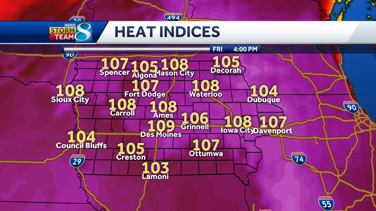 Heat advisory issued for all of central Iowa late this week