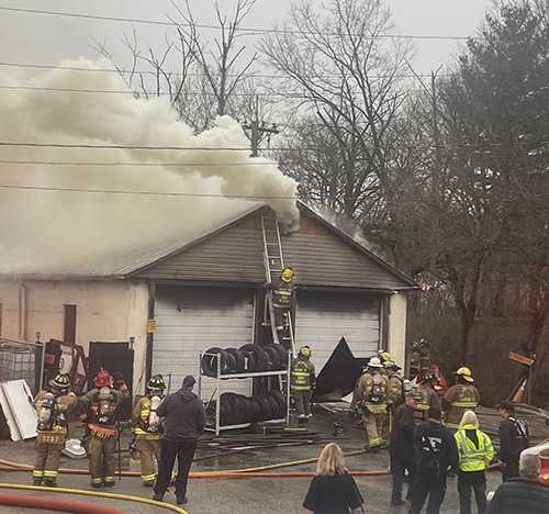 Reports of a structure fire on South Broadway Street