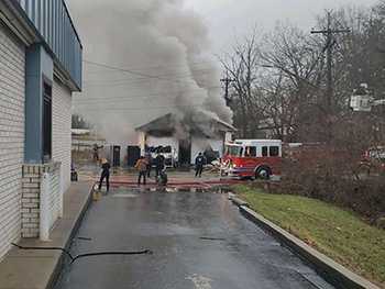 Reports of a structure fire on South Broadway Street