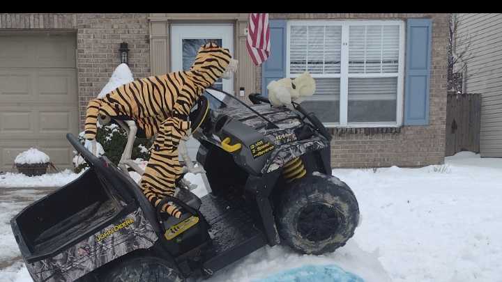 Snow Burrow: Bengals fans use Sunday's snow to show team spirit