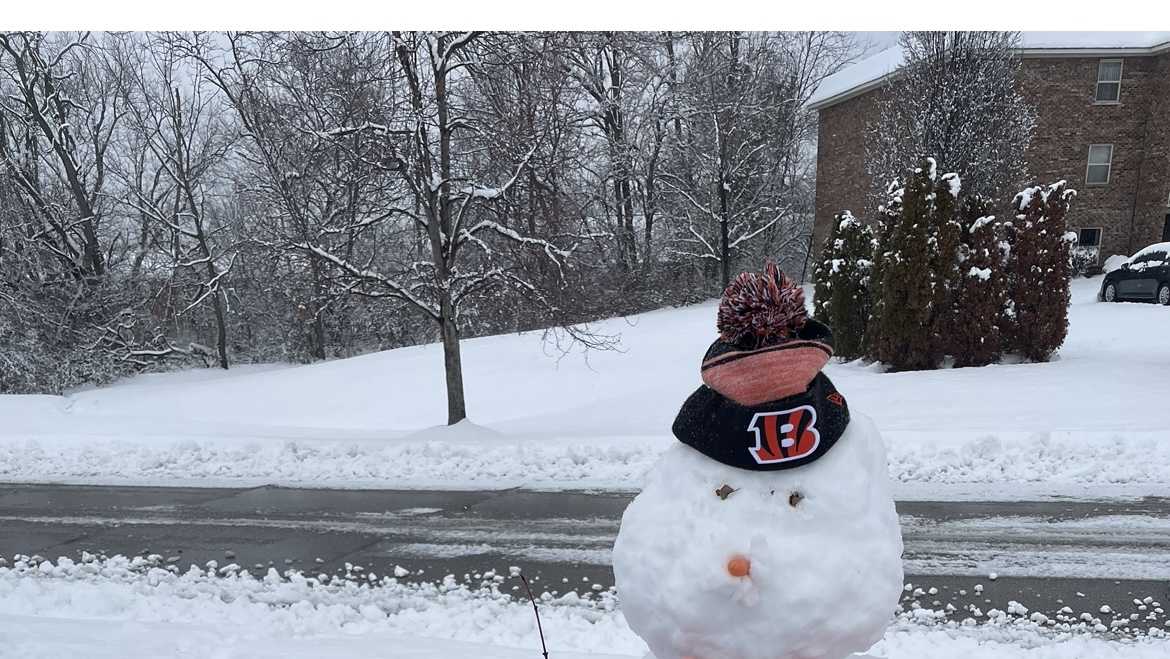 Snow Burrow: Bengals fans use Sunday's snow to show team spirit