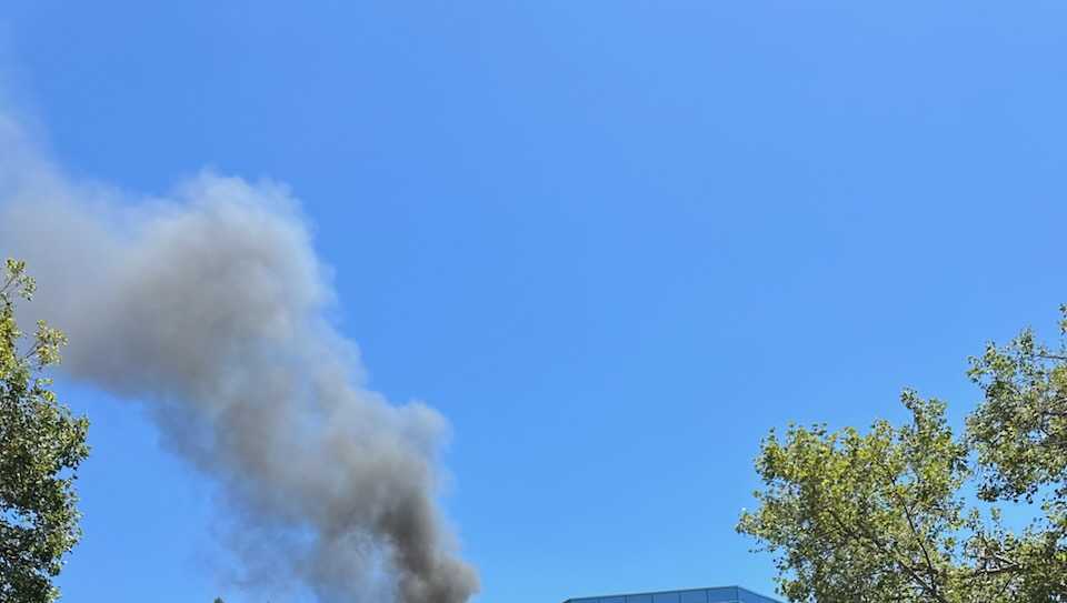 Sacramento building evacuated after rooftop fire burns solar panels