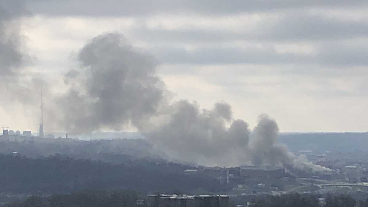 PHOTOS: Crews battling large fire in Camp Washington Saturday morning