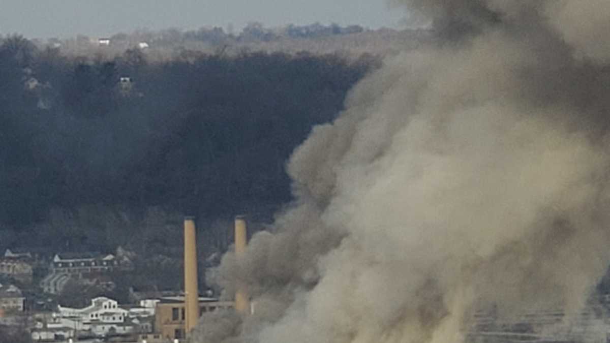 PHOTOS: Crews battling large fire in Camp Washington Saturday morning