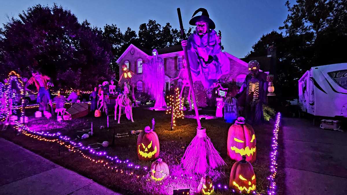 VIDEO: Monsters, skeletons take over Kentucky yard in massive Halloween ...