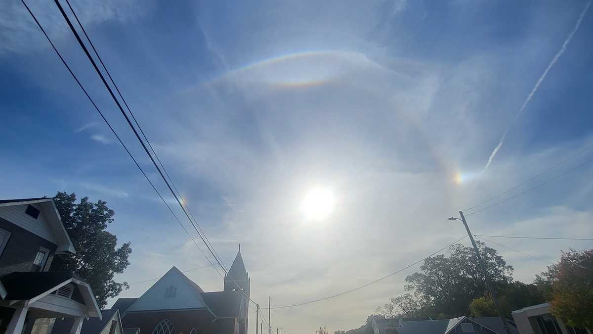 What were those bright rings in the sky Sunday afternoon?