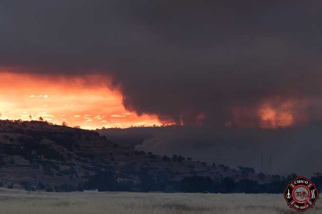 Fast-moving wildfire near Chico grows to 700 acres