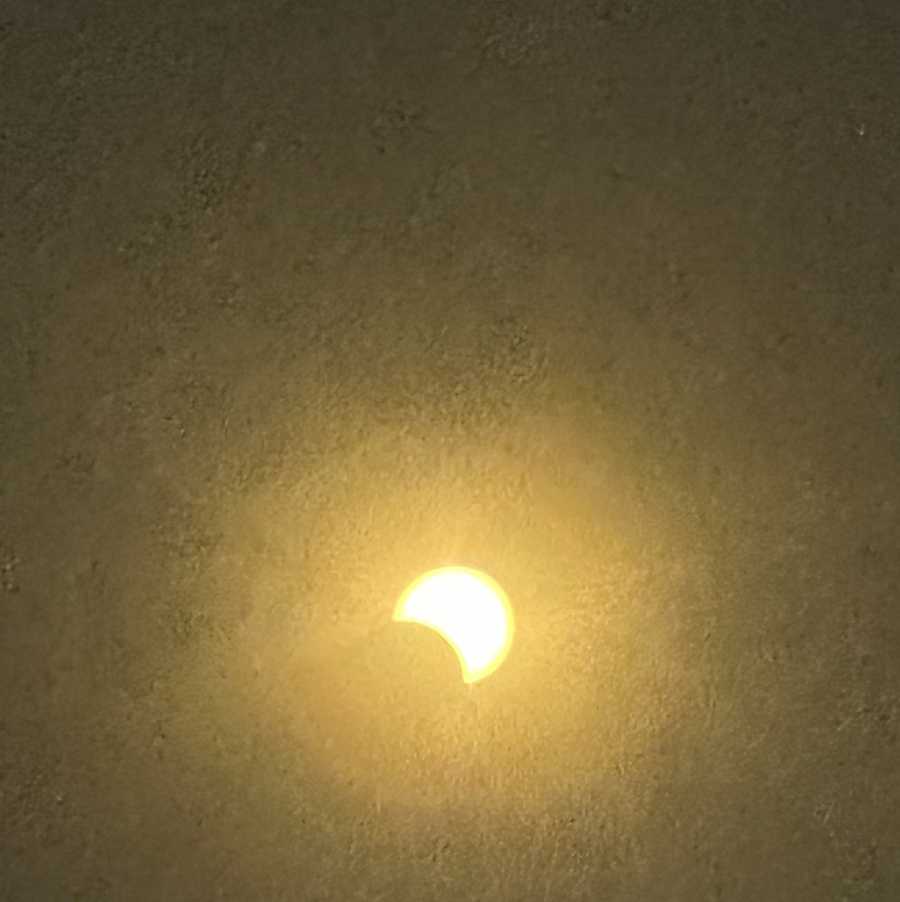 Images of solar eclipse in California