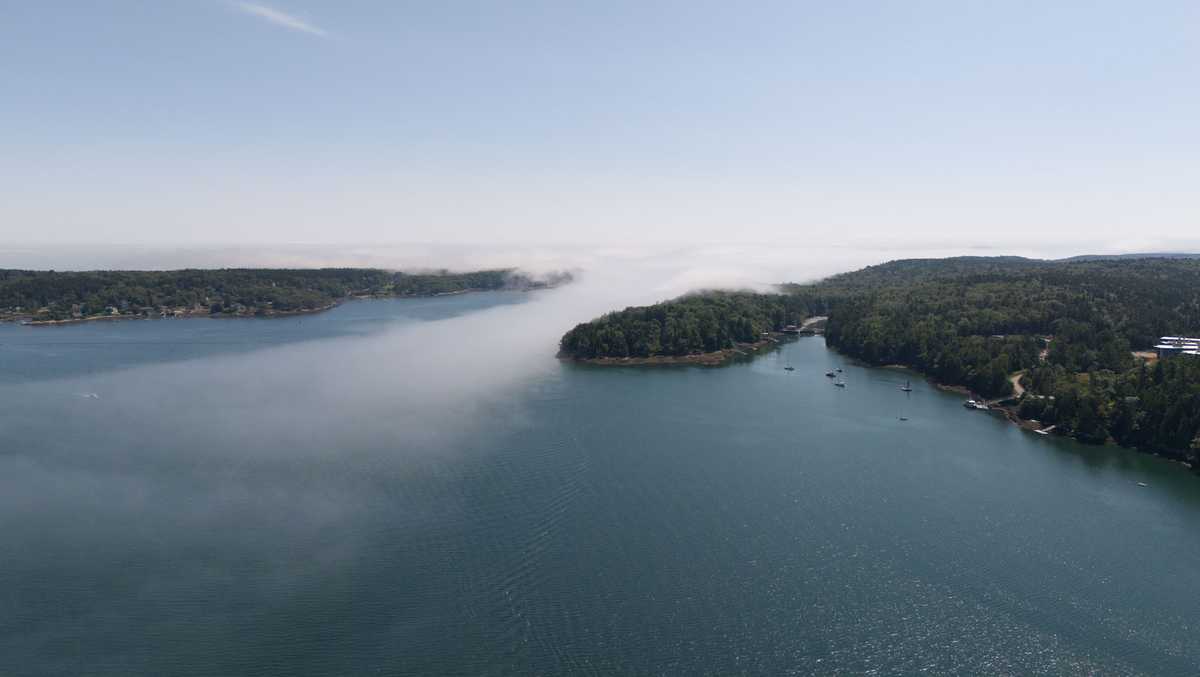 Unusual fog formation for this time of year spotted in Maine