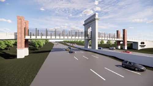 Construction starts for new I-385 pedestrian bridge