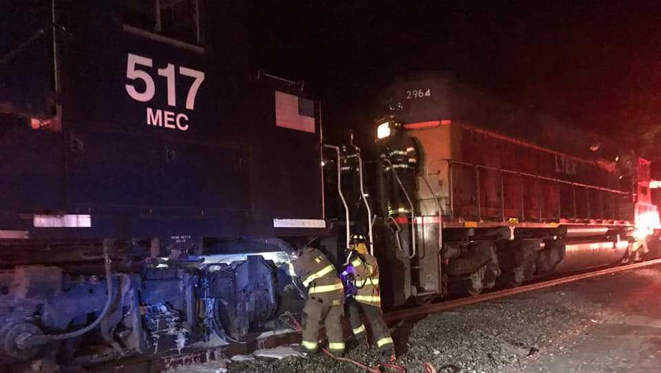 Fire breaks out on train in North Yarmouth