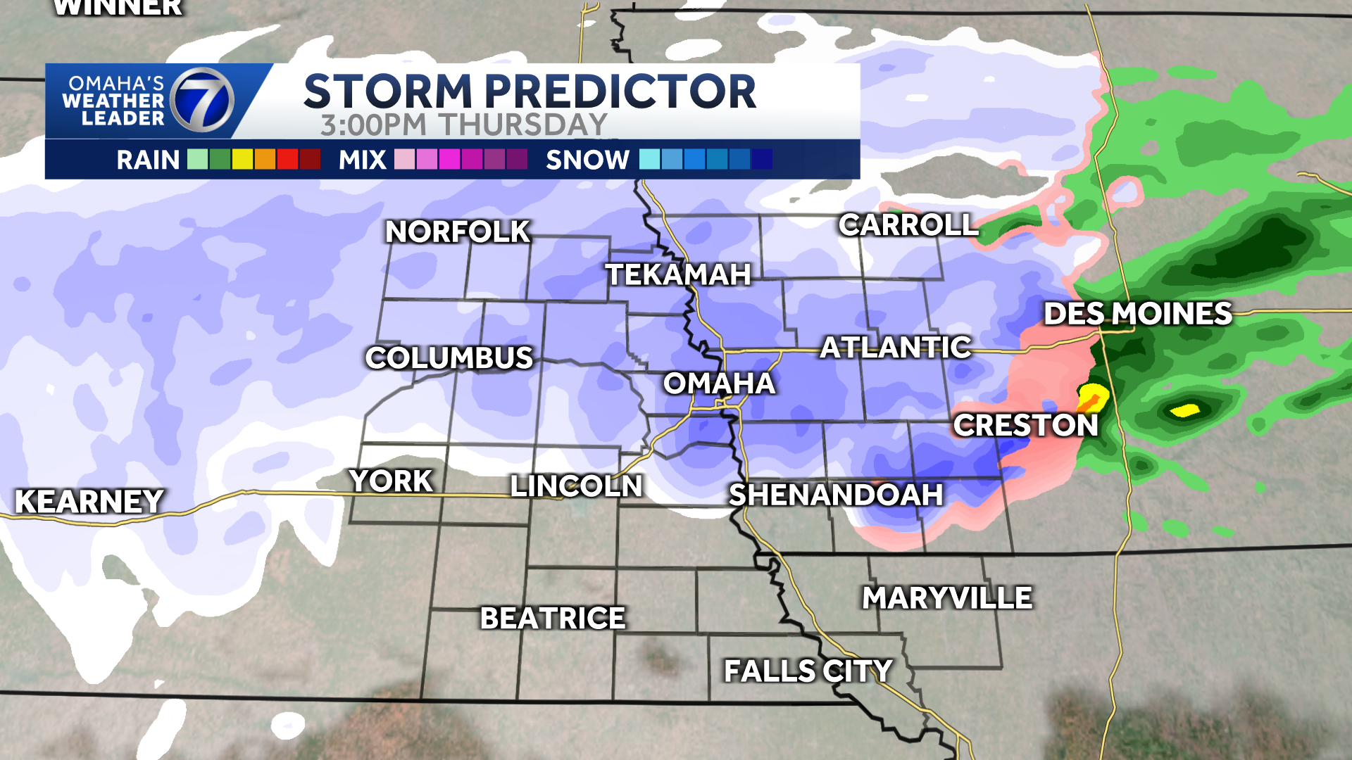 Omaha Weather: Winter storm timeline for Thursday - KETV