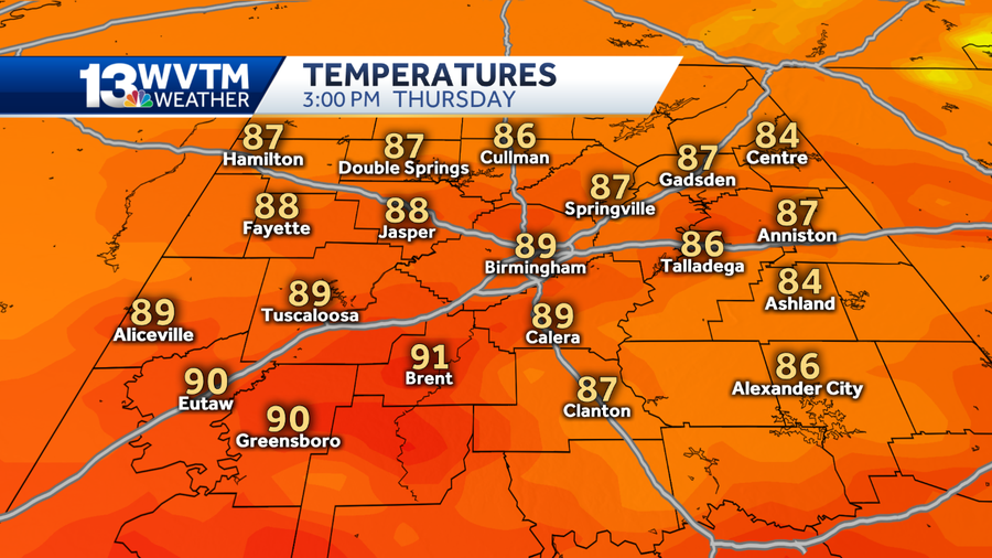 Forecast Graphics: Lower humidity, detailed weekend forecast