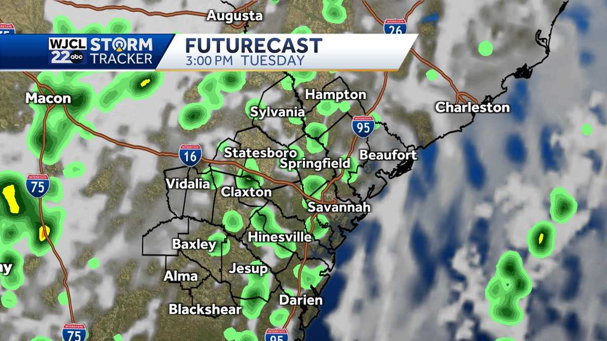 Savannah: Tracking rain chances this week