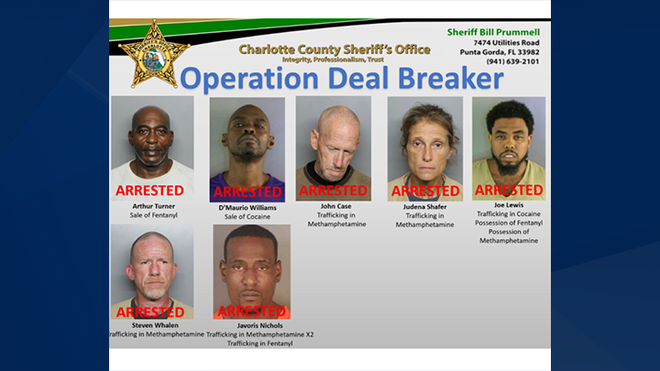 37 people arrested during mass drug bust operation in Charlotte County