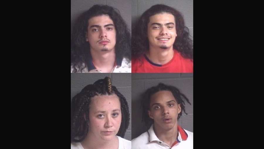 Four arrested, charged after launching fireworks at police, firefighters