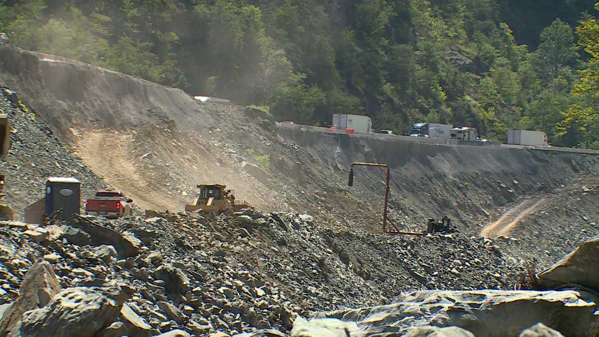 Crews moving mountains to fix Interstate 40 after Hurricane Helene