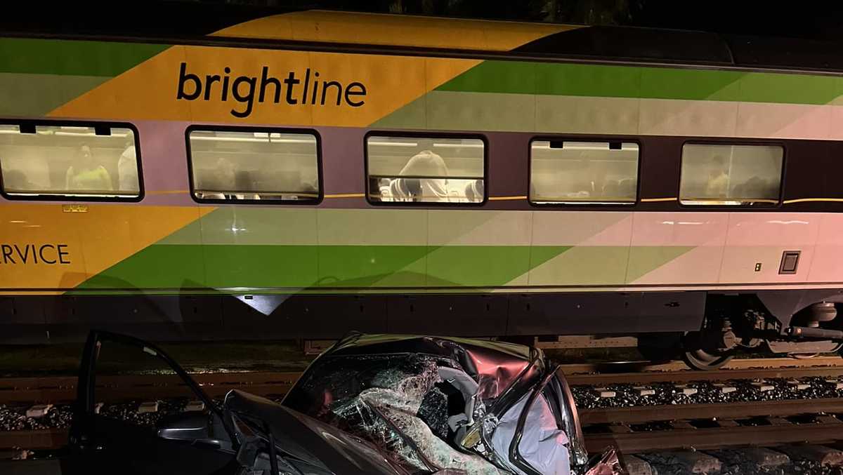 Brightline train collides with unoccupied vehicle in Florida