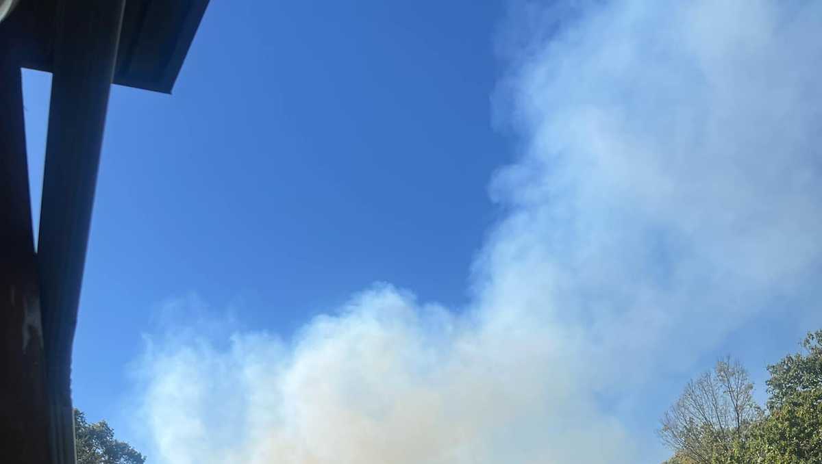 Photos: Fire crews battle large woods fire in Lancaster County, Pa.