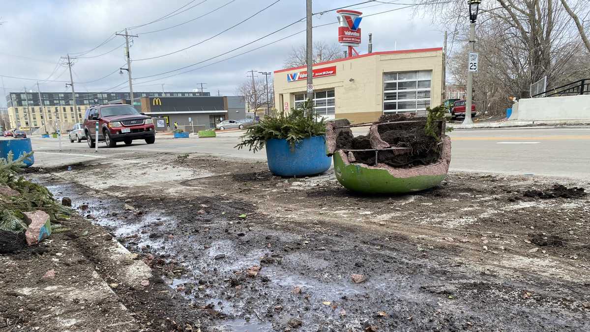 Drivers crash into planters installed to curb reckless driving
