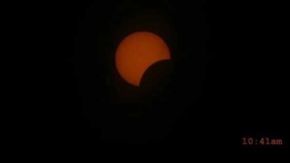 Images of solar eclipse in California