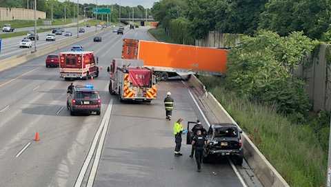Man taken to the hospital following crash on I-43 involving jackknifed semi
