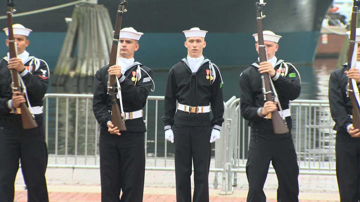 US Navy Ceremonial Guard Drill Team performs during Fleet Week